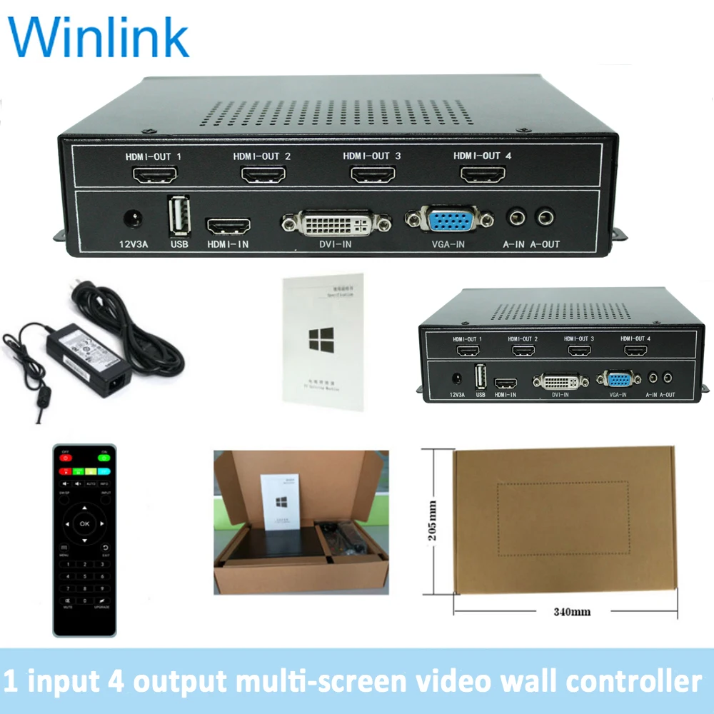 Winlink Wl-tw14 Hd Tv Vga Av Usb 2x2 Video Wall Controller Up To 1080 P ...