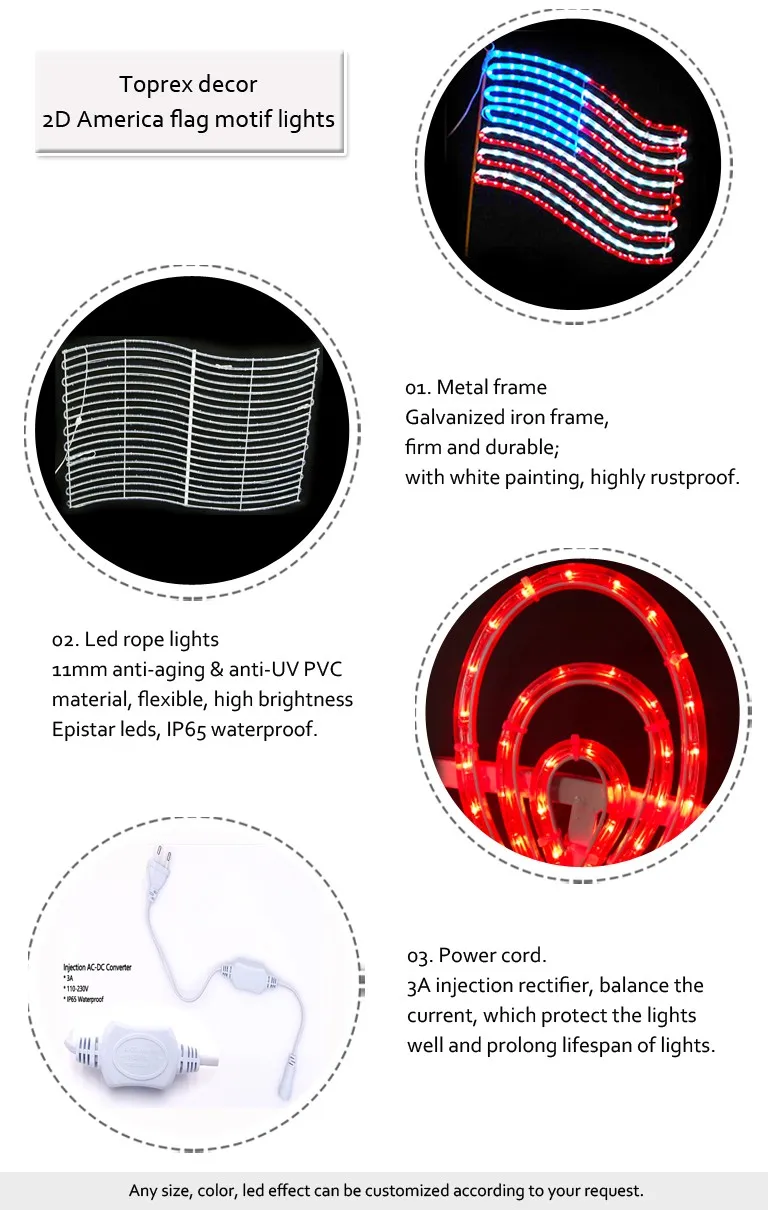 Festival Decorative Indoor And Outdoor 3x5 Ft Small Led American ...