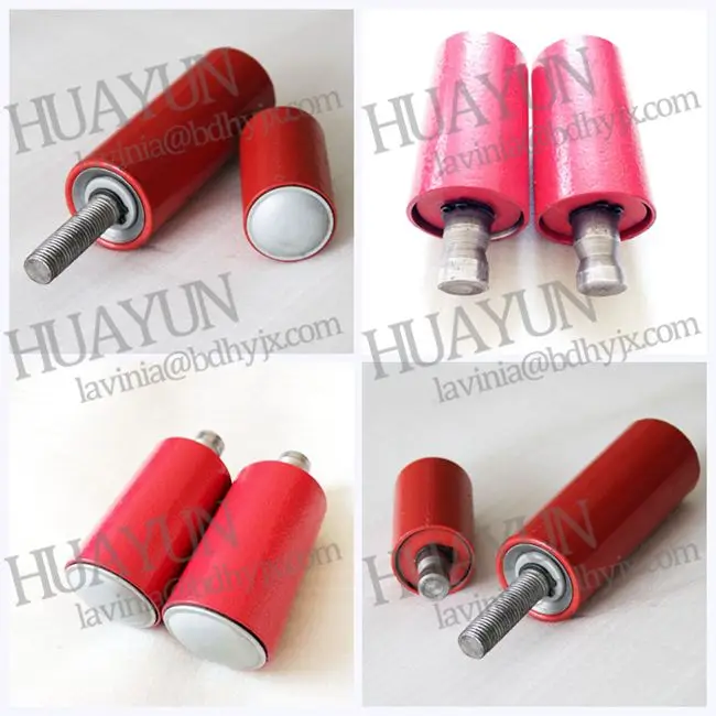 Conveyor Components - 60mm Dia Vertical Steel Pipe Guide Roller