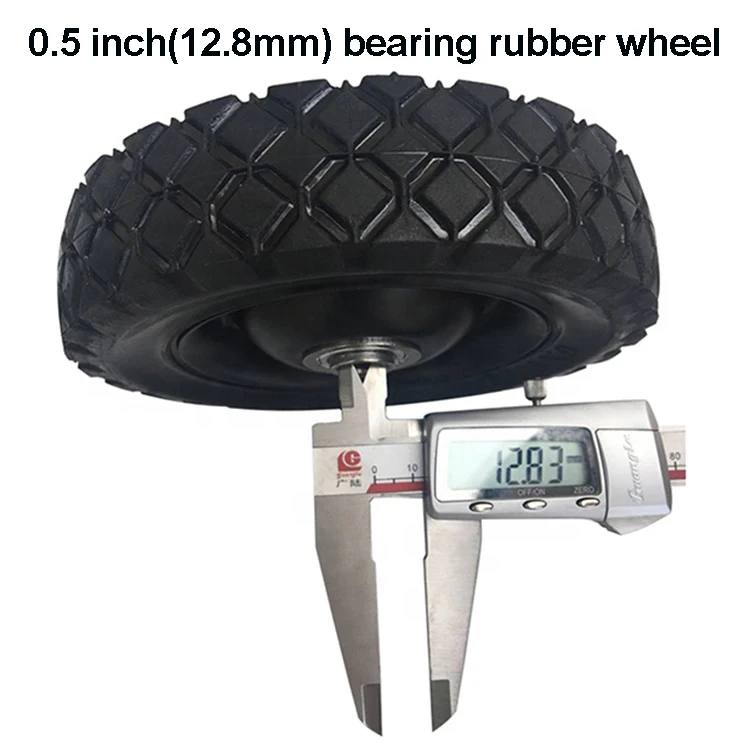 Ready To Ship 6x1.5 Inch Semi-hollow Solid Rubber Wheels With Bearing ...