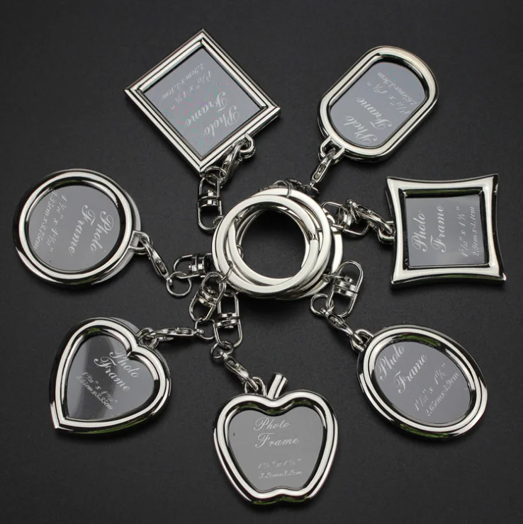 Reusable Alloy Custom Picture Photo Frame Keyring / Key Holder ...