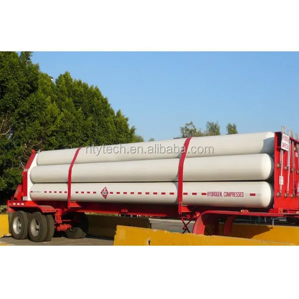 40ft 11 Hydrogen H2 Gas Tube Cylinder Container - Steel Trailer for ...