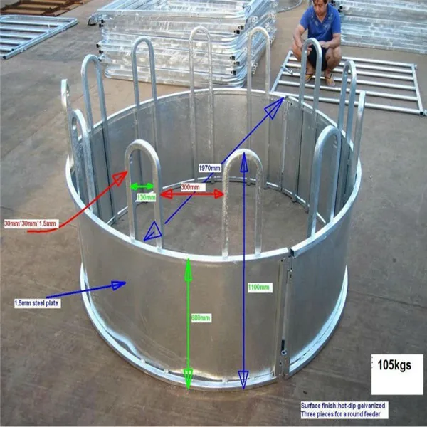 Galvanized Cattle Hay Feeder Panels - Durable & Eco-friendly