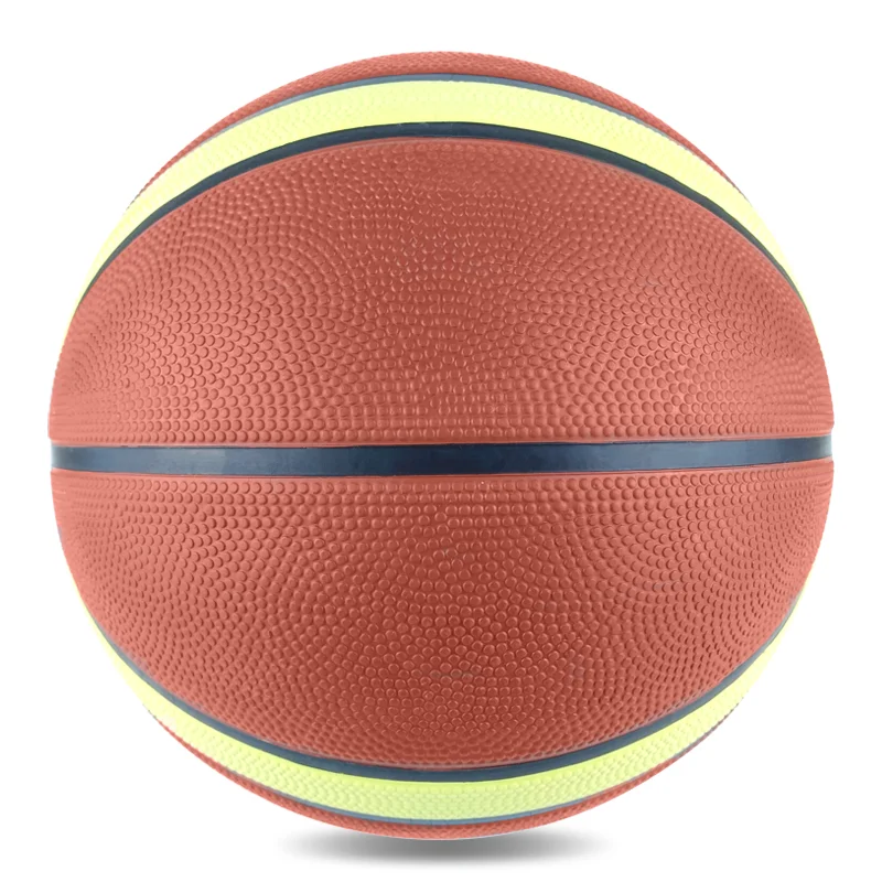 Printed Professional 12 Panels Size 7 Natural Rubber Basketball Ball ...