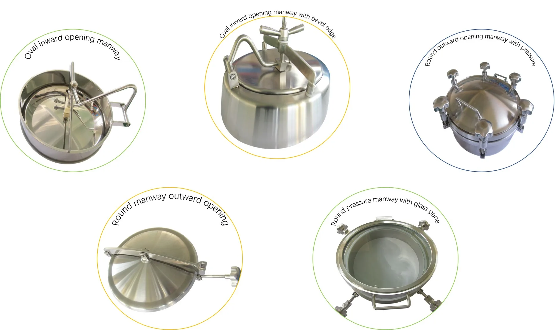 SS304 SS316L stainless steel pressure vessel manways/rectangular tank ...