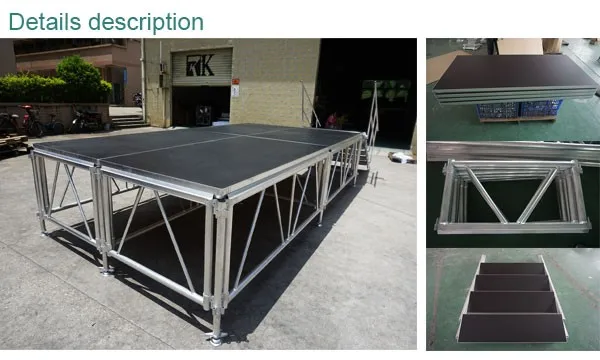 RK Iron Folding Portable Stage - Durable & Easy to Set Up