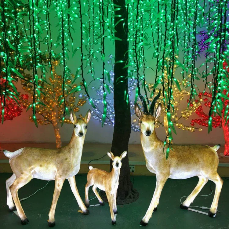 Outdoor Street Landscape Garden 3d Goat Decorations Led Christmas ...