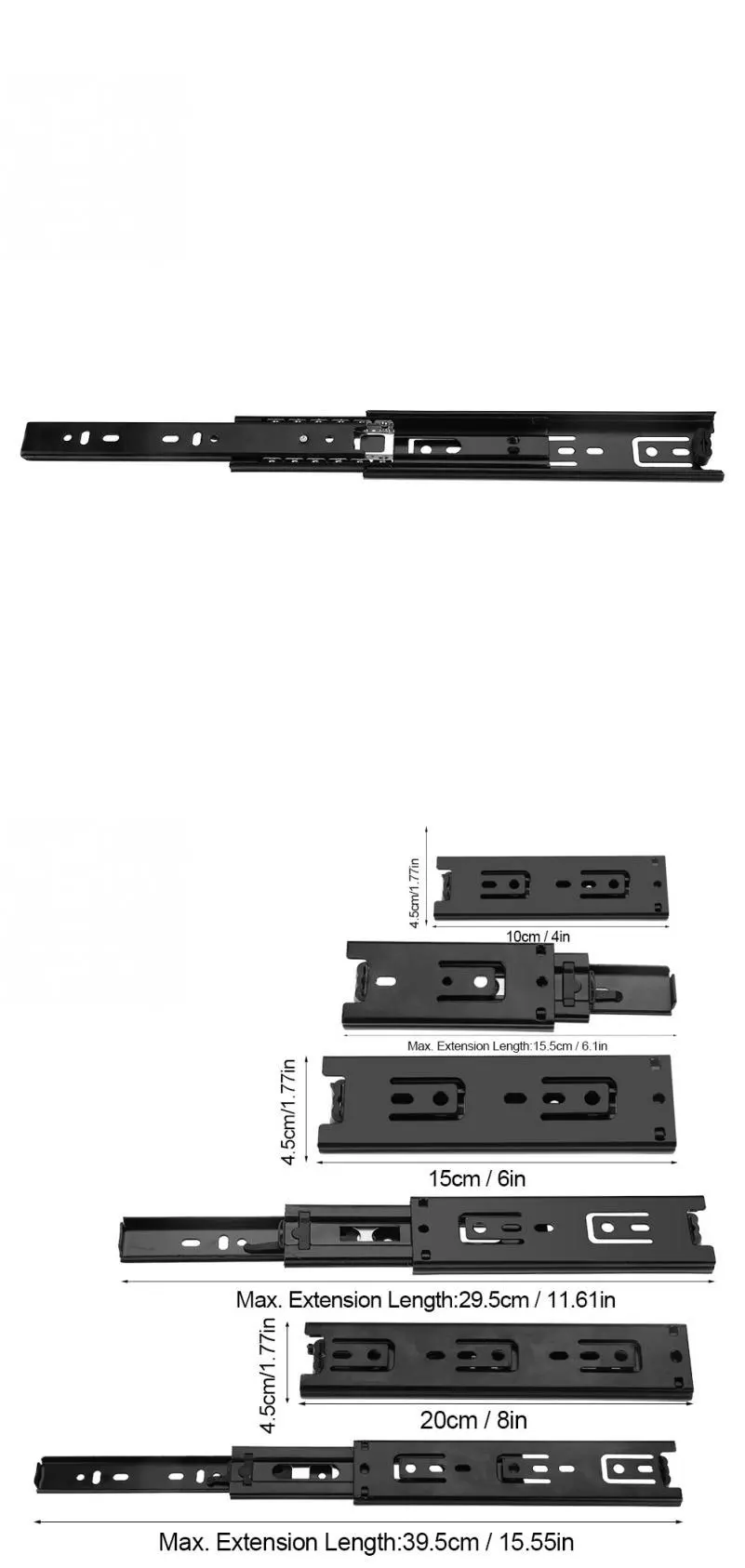 Mini Short Drawer Slides Full Extension Guide Rail Drawer Cupboard ...