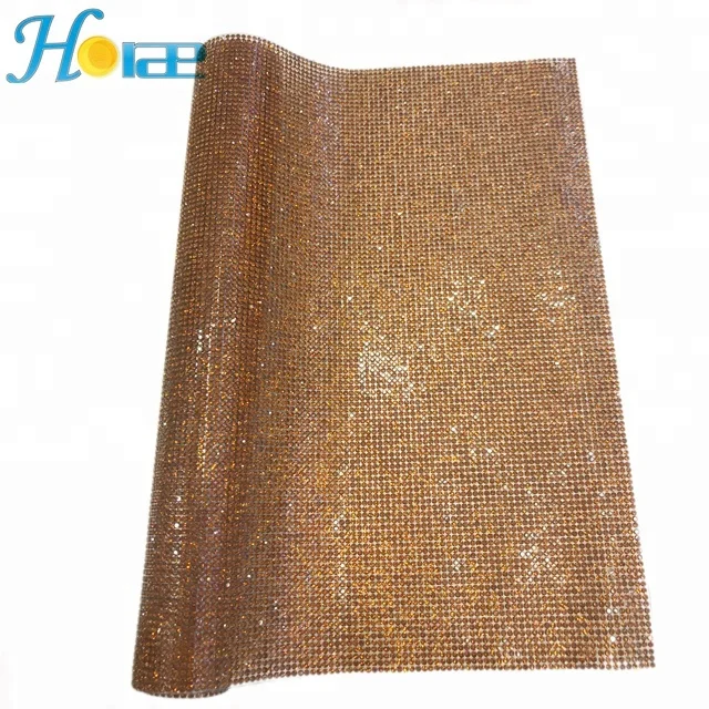 S035 Hotfix Crystal Rhinestone Sheet Mesh Rolls - Perfect for Shoes & Bags