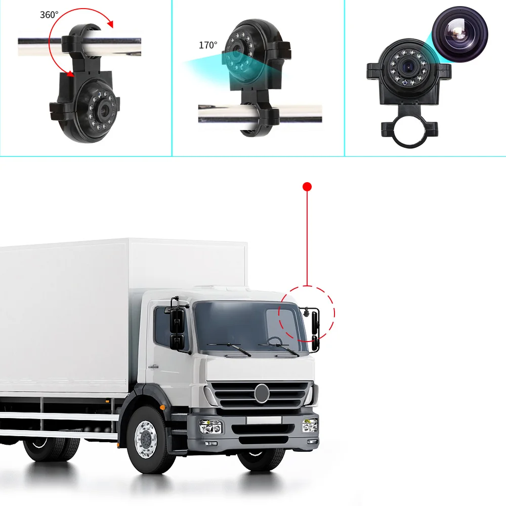 Easy Install Bus Truck Vehicle Side Mount Camera Side View Camera 24v ...