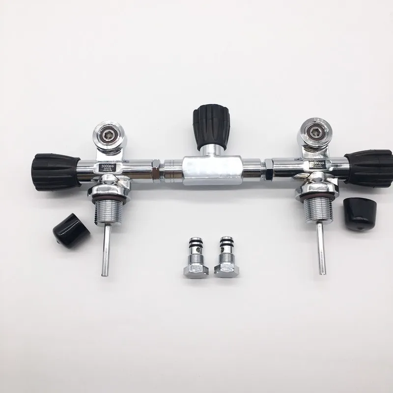 Double Tank Dual Valve Manifold for Scuba Diving - H Valve Scuba