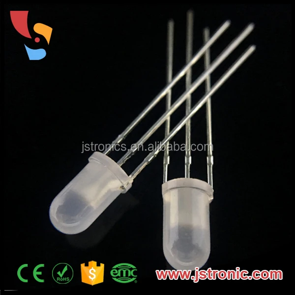 White Diffused 3 Legs 5mm Bi-color Led Diode Red Yellow Color - Buy 5mm ...