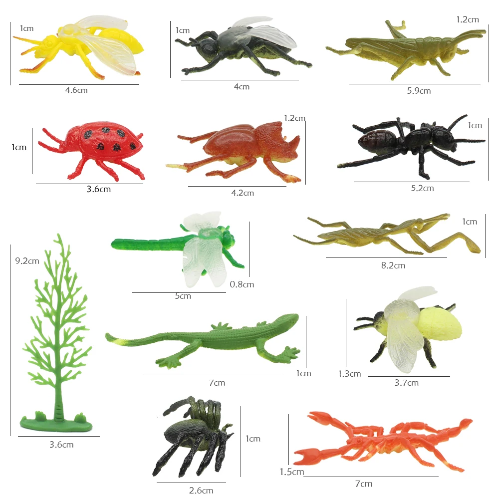 Juguete pequeño de insectos de plástico, regalo educativo para niños ...