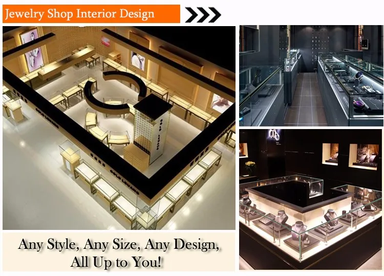 Elegant Jewellery Shop Counter Design for Store Layout