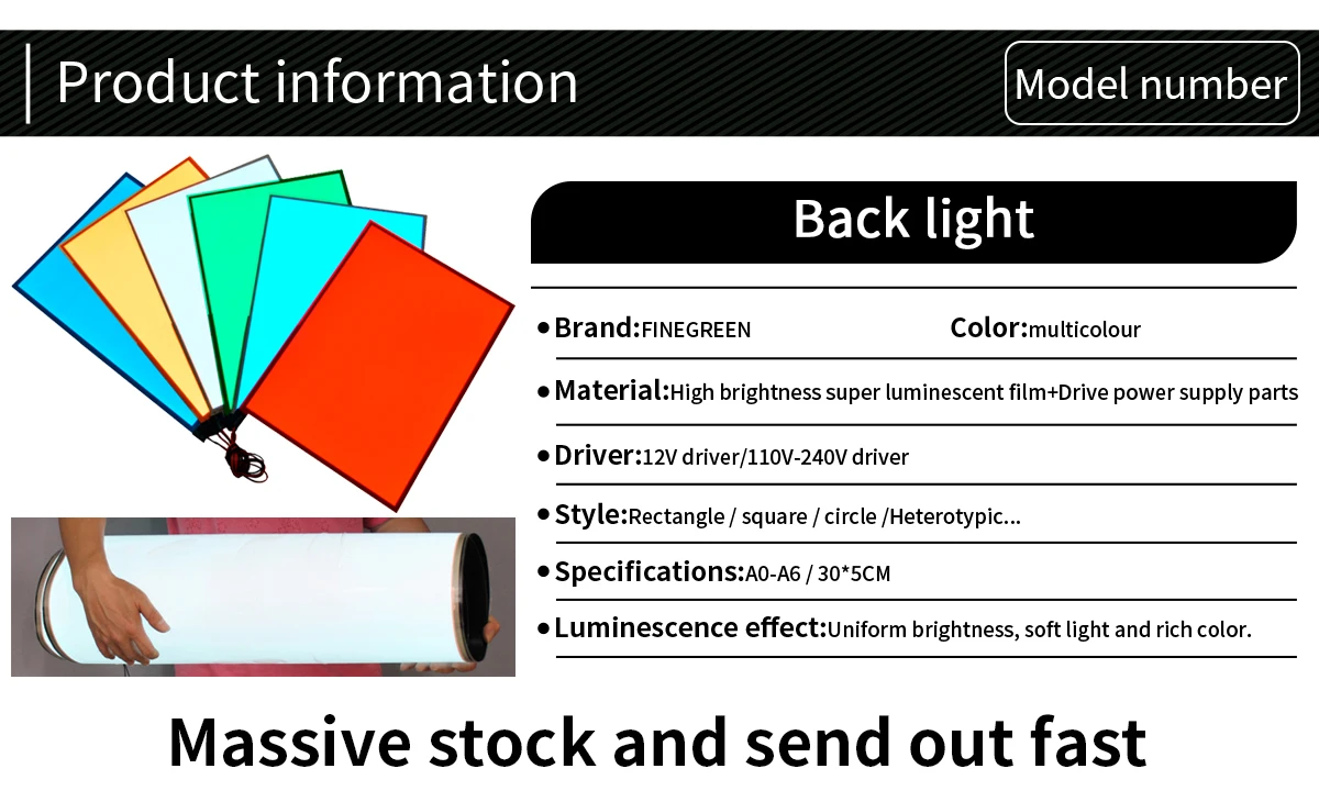 Flexible White Light Electroluminescent Backlight Foil