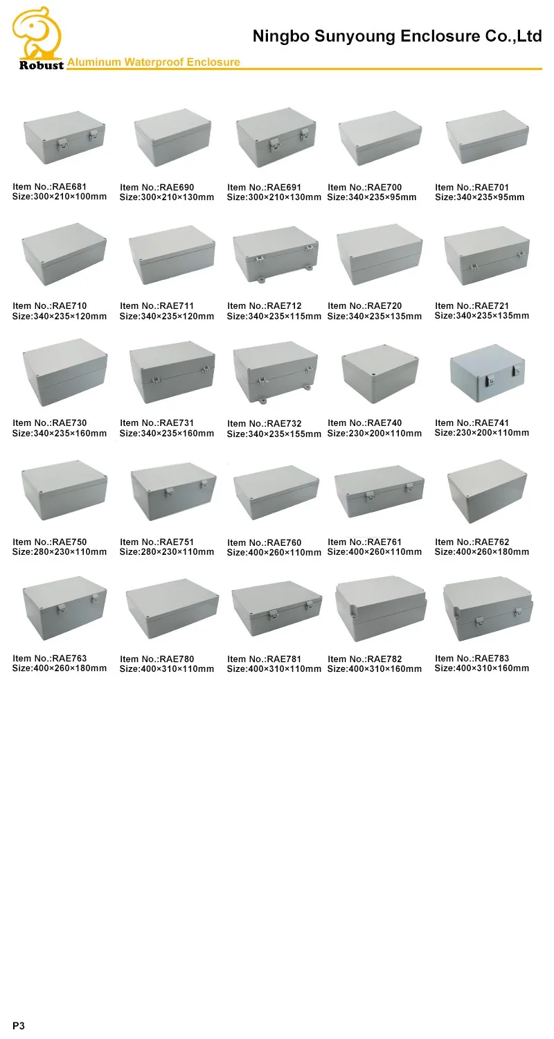 IP67 Aluminum Waterproof Electrical Enclosure Box