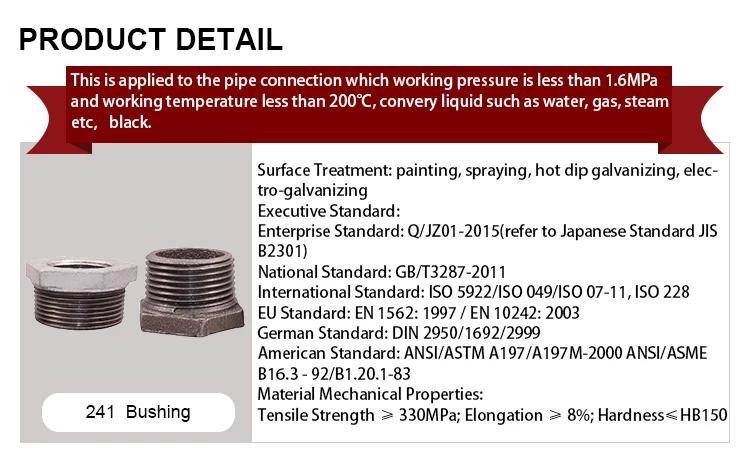 En10242 Iso 7-1 Bspt Threaded Reducer Electrical Equipment Bushing ...