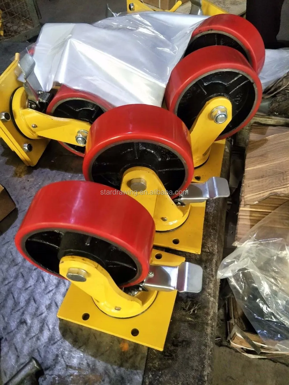 SS Heavy Duty ISO Shipping Container Castor Wheels with Brake 2019 New ...