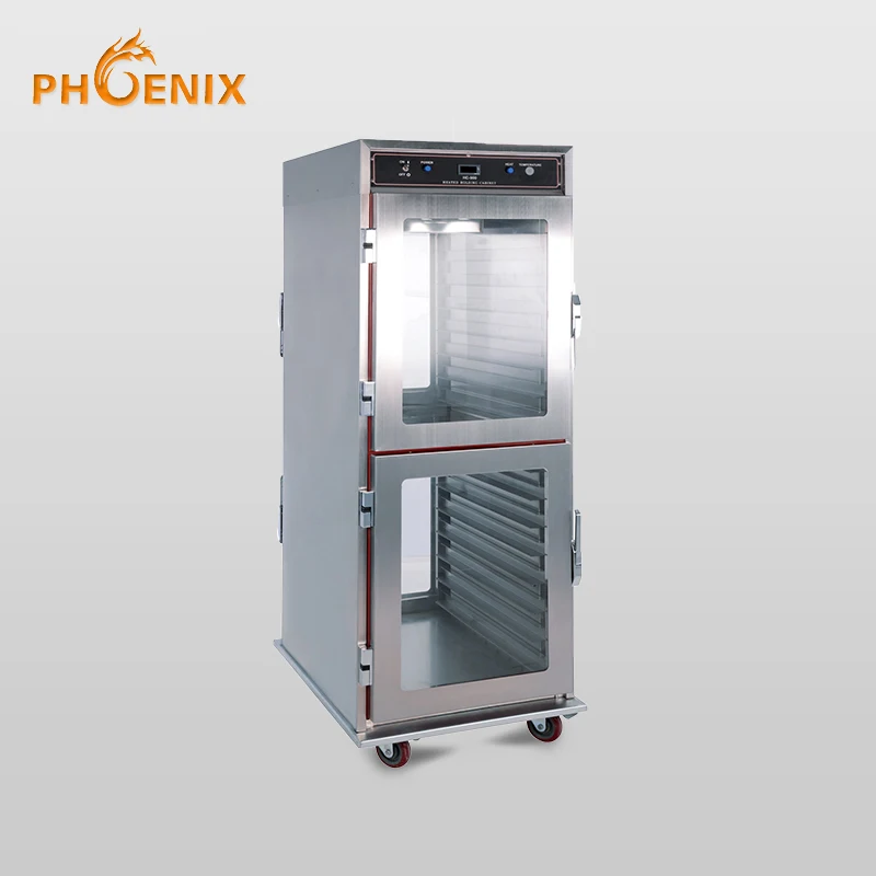 Vertical Double Door Warming Showcase with Storage Bin at the Bottom ...