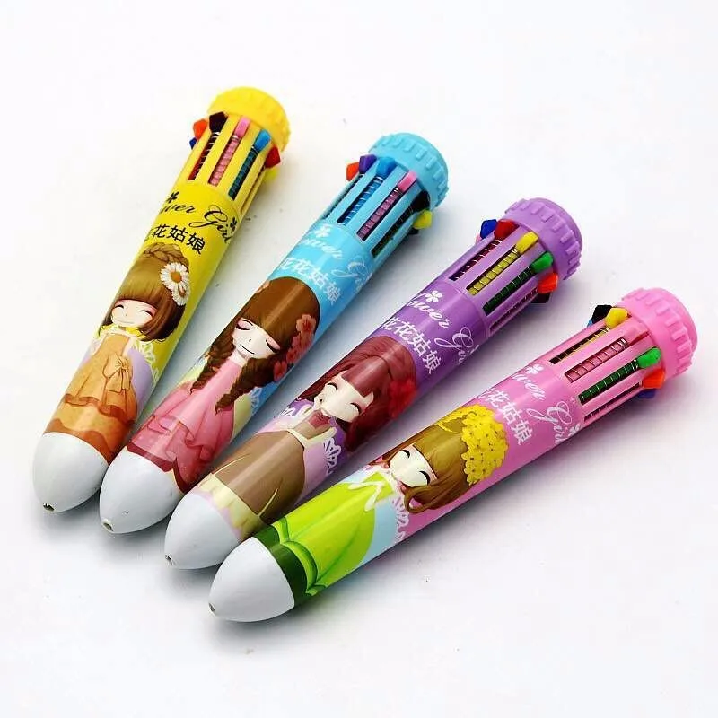 10 Colors Multi Color Ball Pen Painting Pen - Buy Color Ball Pen ...