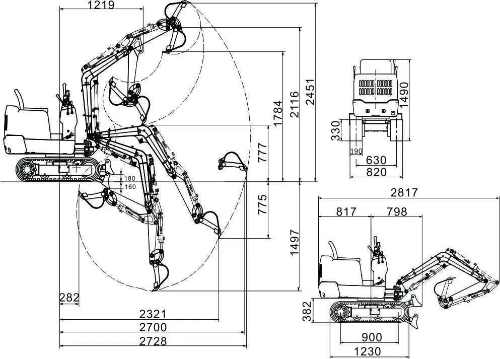 Infront Mini Excavator 800kg Full Hydraulic Digger YFE08 for Sale