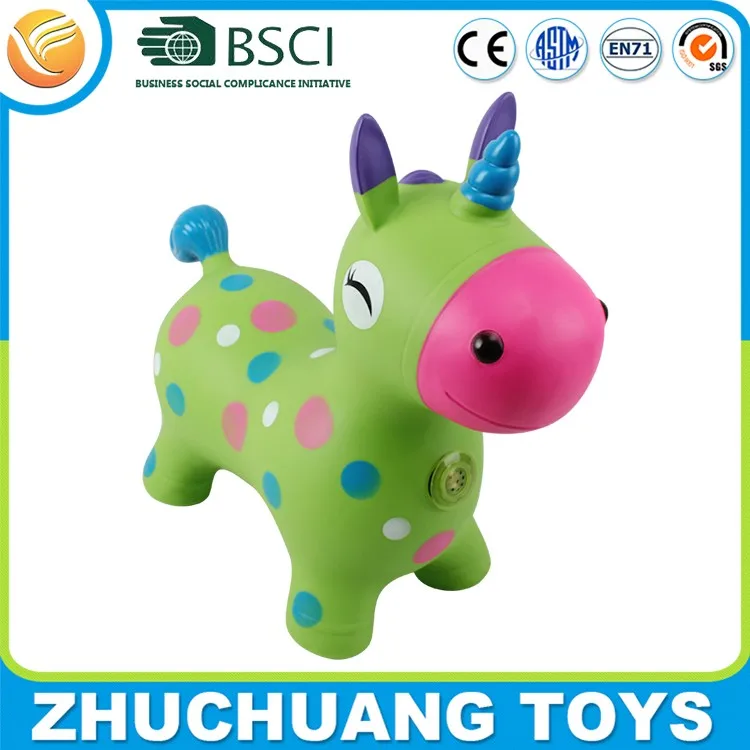 Coloured Circle Spot Donkey Toy with Music for Kids Small Jumping ...