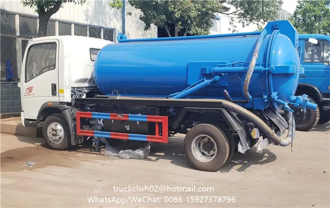 Vacuum Suction Sewer Sludge Truck 5000 Liter Sewage Tanker - Buy Sewage ...