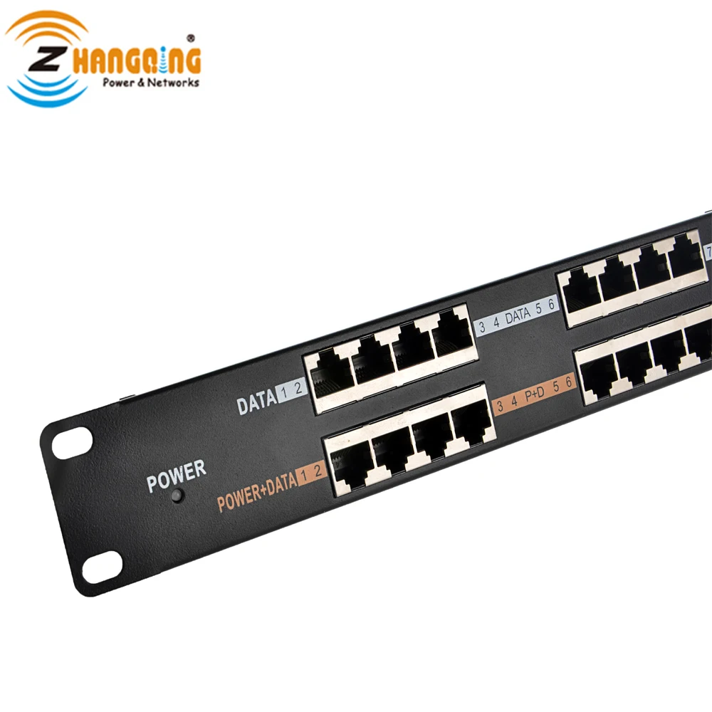 24V Passive DC Poe Panel Injector - 16port 100mbps Switch