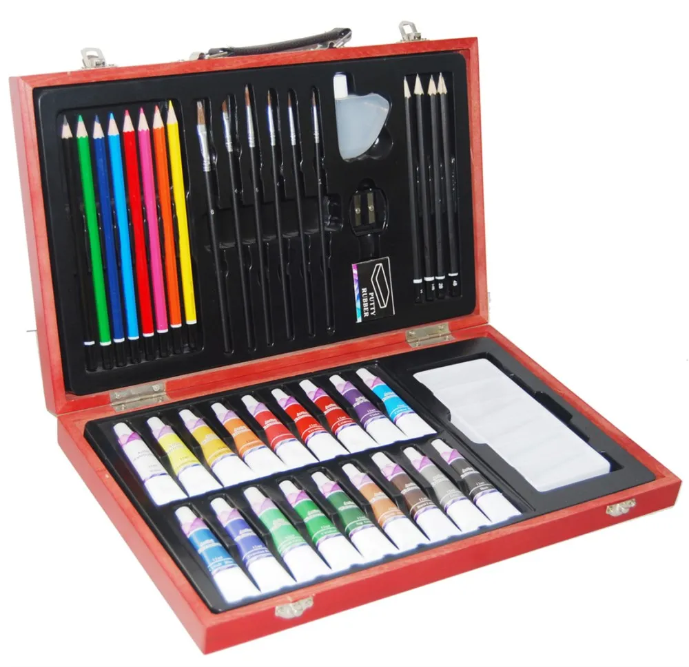 43-pieces Students & Artists Acrylic Painting & Drawing Painting Wood ...