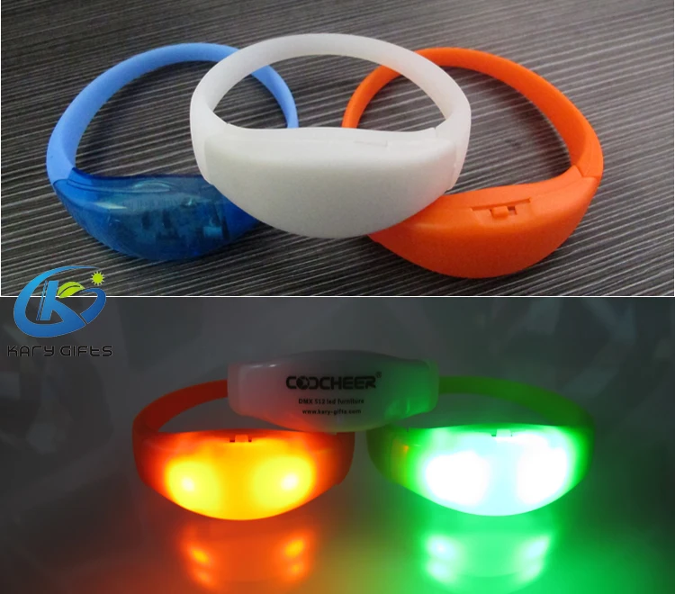Remote Controlled LED Flashing Light Wristband - OEM