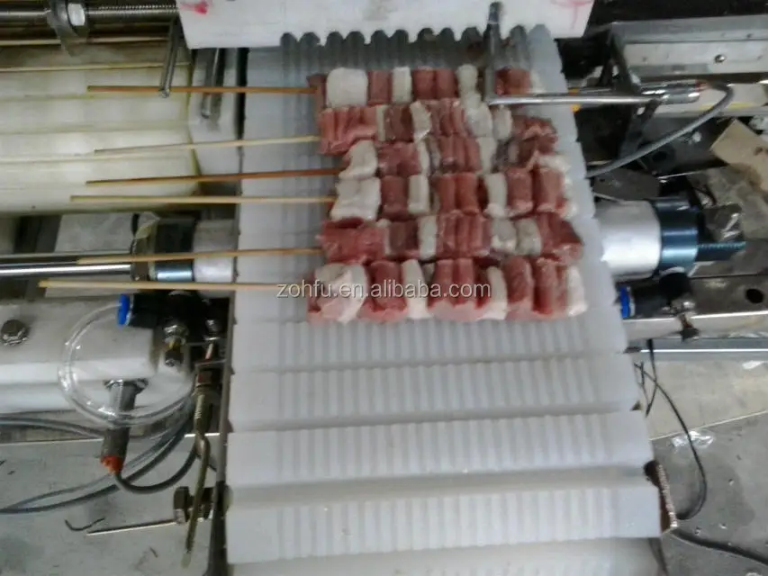 Full Automatic Rotating Meat Kebab Satay Barbecue Skewer String Making ...
