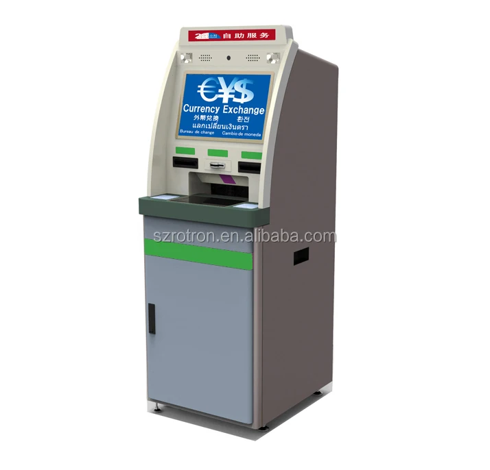Outdoor Financial Foreign Exchange Machine With Cash Deposit And Bill ...