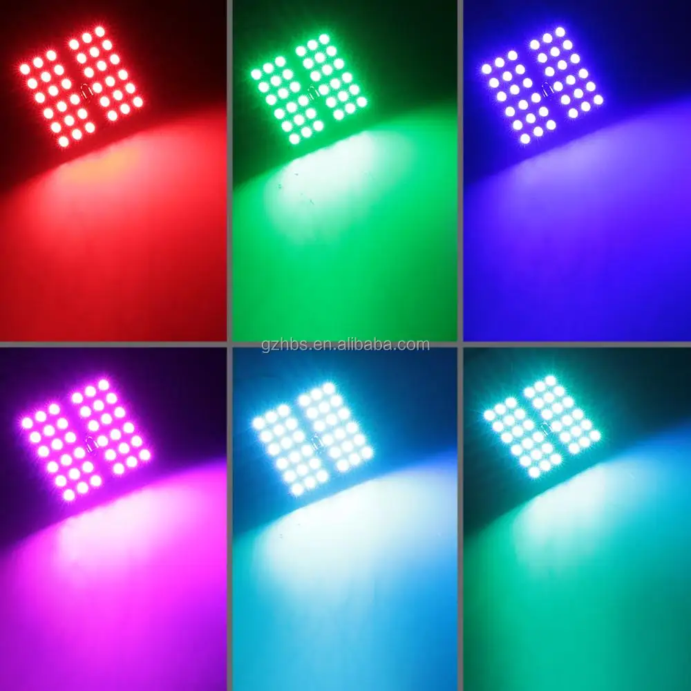 universal Led remote control car interior light rgb 5w led rgb 12v T10 ...