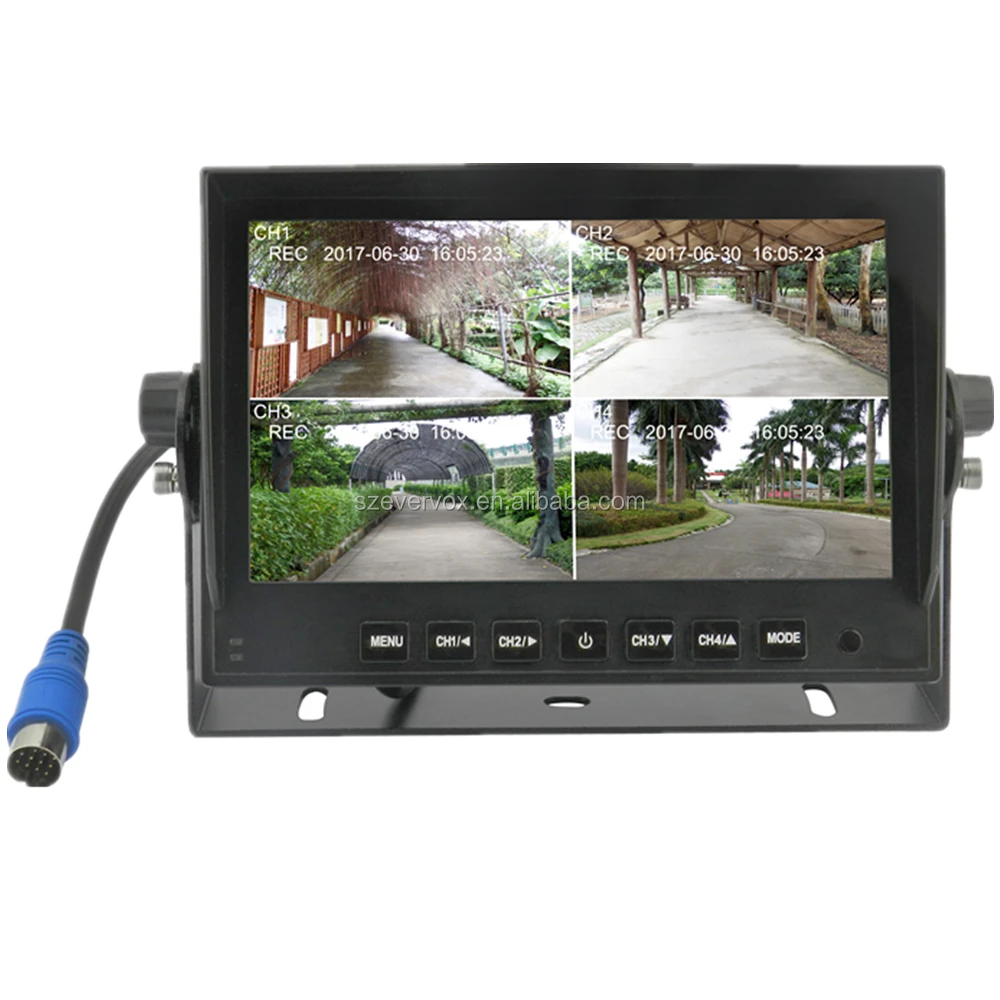 Ahd Quad Monitor Built In Dvr 7 Inch 720p Quad Monitor With Recording ...