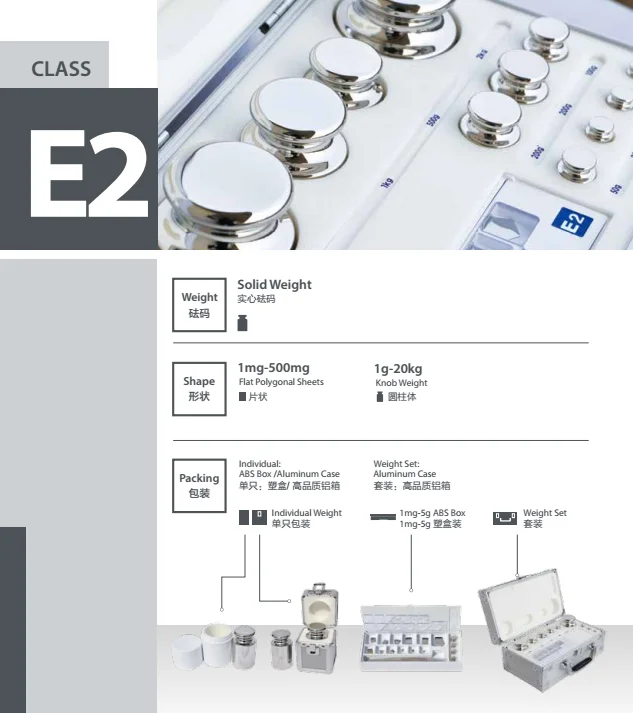E2 1mg-200g Stainless Steel Calibration Weight Set Kit In Aluminum Case - Buy E2 1mg-200g E2 1mg ...
