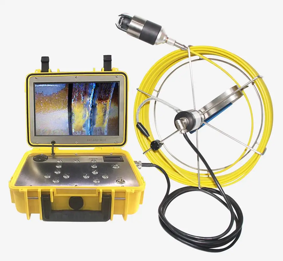 100m Fiberglass Push Rod Cable Inspection Camera For Sewer Drain Pipe ...