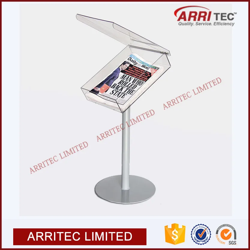 Outdoor Waterproof A4 Freestanding Magazine Display Tray Clear Acrylic ...