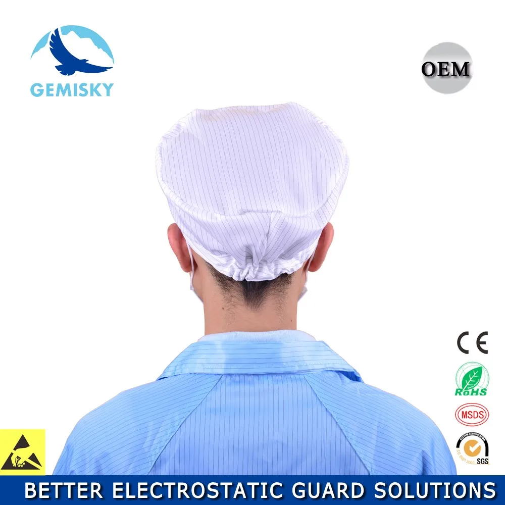 Durable Elastic Cleanroom ESD Cap - Anti Static Hat