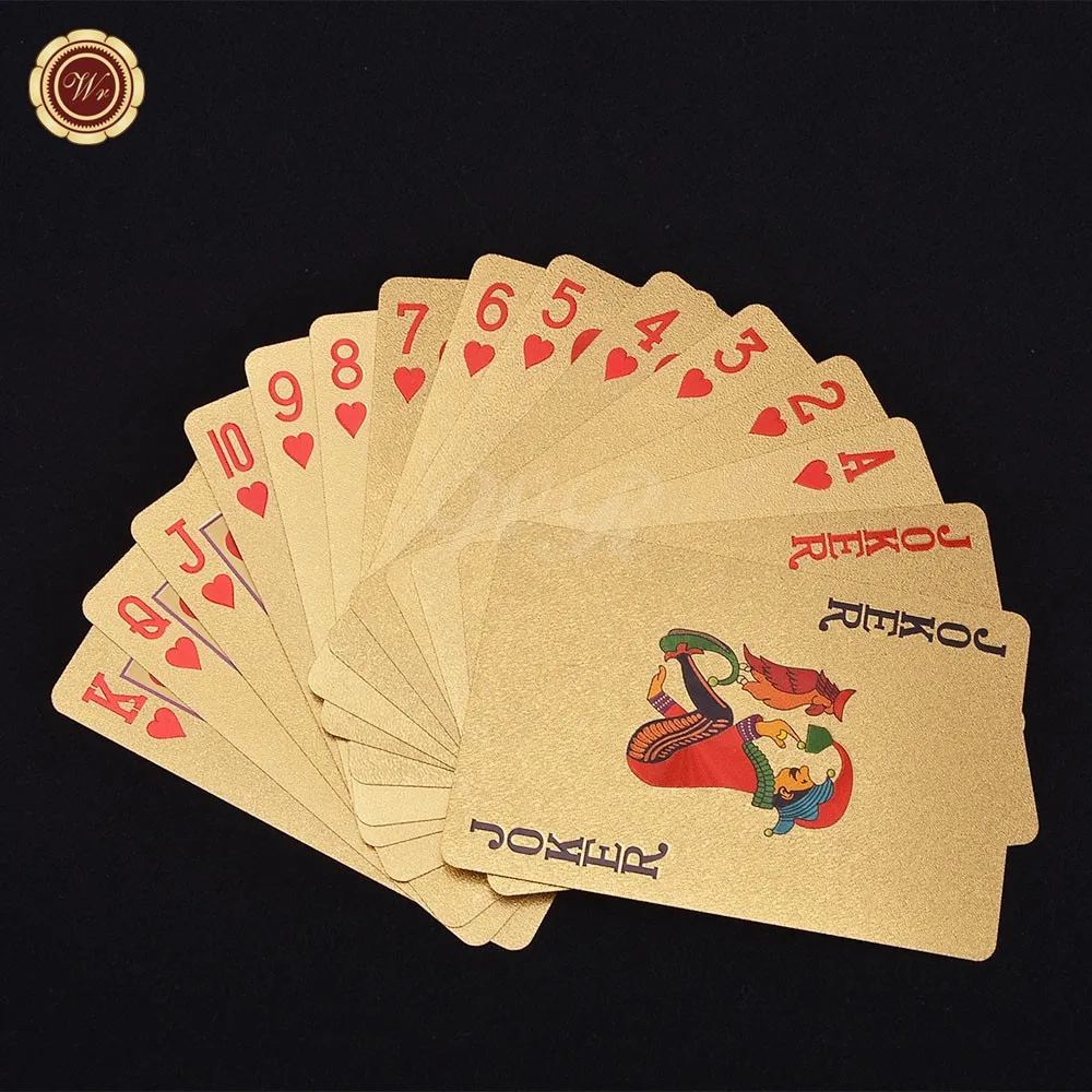 New Golden Color 310gsm Black Core Paper Playing Card Poker Playing ...