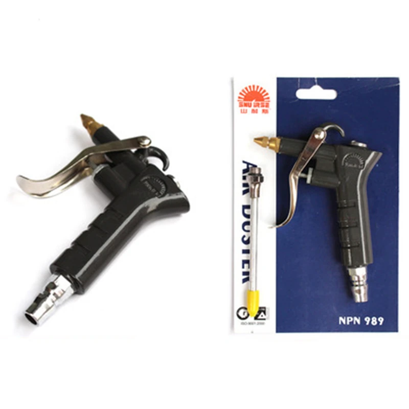 Air Blow Gun Pistol Trigger Cleaner Compressor Dust Blower 8inch Nozzle ...