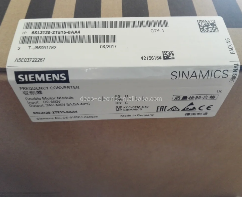 Siemens Double Motor Module For Cnc Machine 6sl3120-2te15-0aa4 - Buy ...