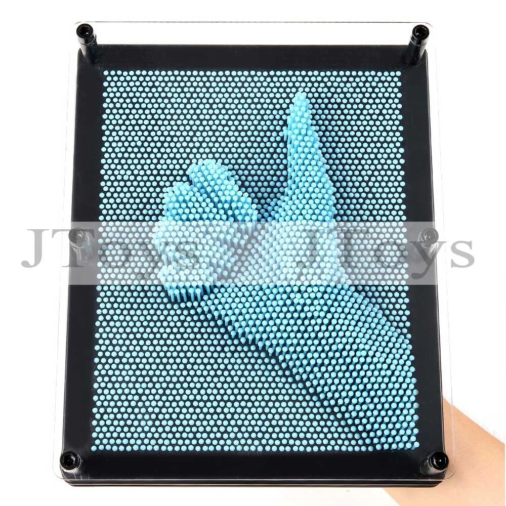 Classic Pinart Plastic Metal 3d Pin Art Impression Sculptures Game Hand ...
