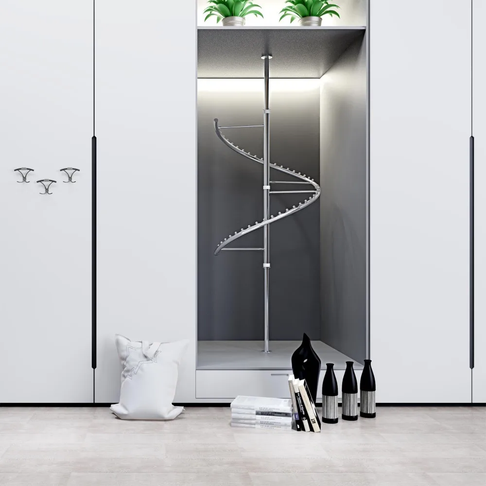 Wholesale Height Adjustable Stainless Steel Spiral Closet Clothing ...