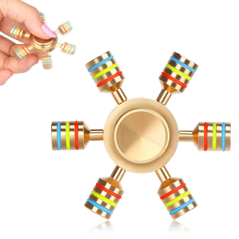 Brass Hexagonal Fidget Spinner Hexa-spinner Detachable Spinners Metal ...