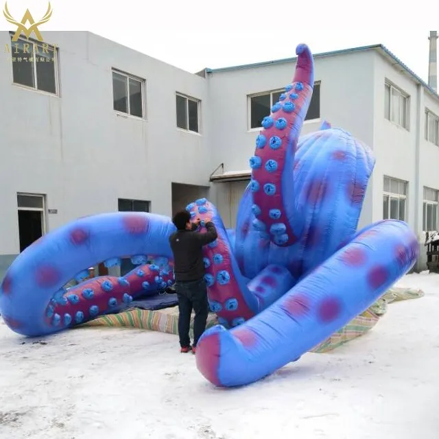 Customizable Giant Inflatable Octopus Cartoon For Exhibition Display ...