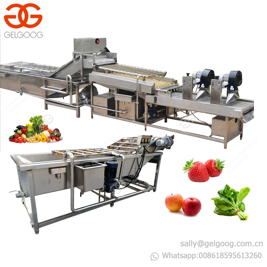 Industrial Ozone Strawberry Apple Washing Line Drying Machine Air ...