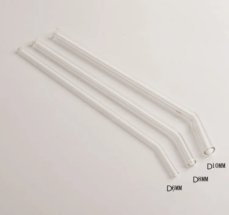 Reusable Sharp Pointed End Pyrex Glass Straw Drinking Straws For Bubble ...