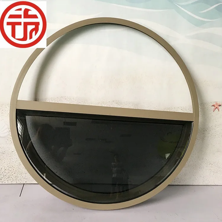 Bronze Glass Double Glazed Fixed Round Window Glass Circular Aluminum ...