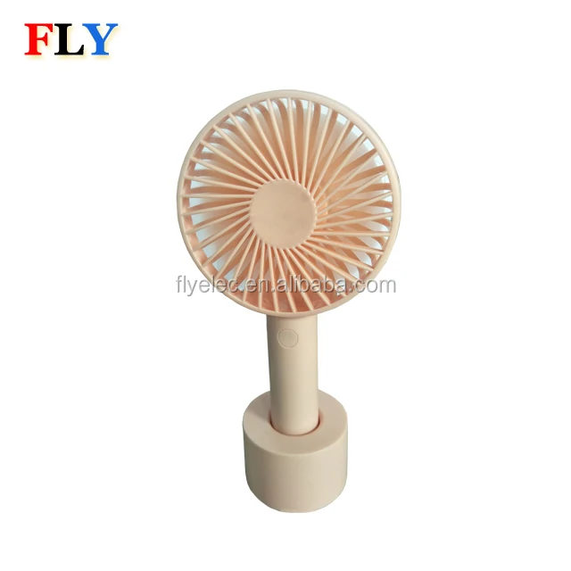 Portable Rechargeable LED Mini Table Fan with Light & Holder
