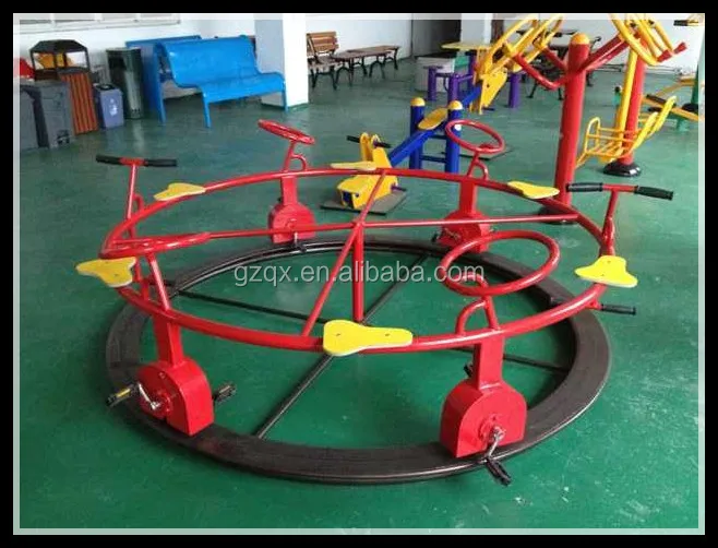 Four Seats Manual Push Merry Go Round Carousel for Sale